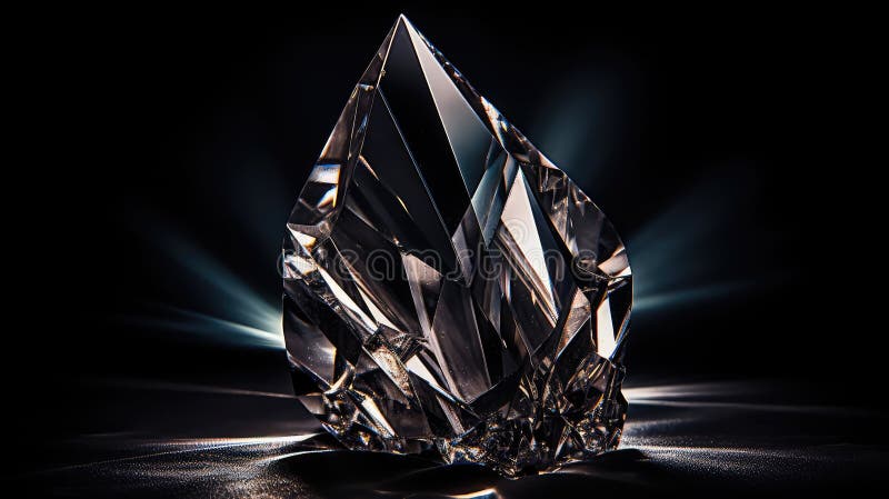 Light black crystal stock illustration. Illustration of brilliance ...