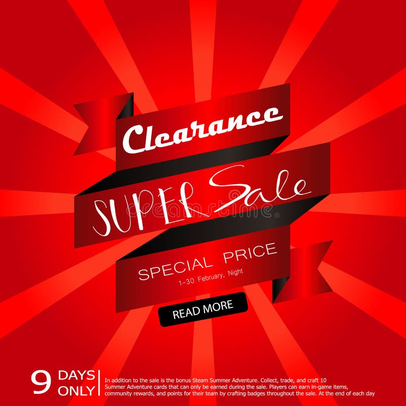 Light Black Red Sale with Ribbon Banner Stock Vector - Illustration of ...