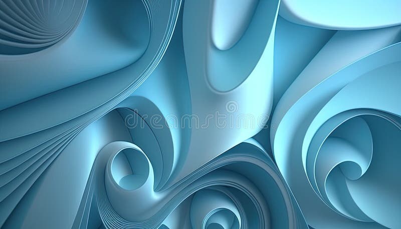 Light Blue Abstract Background, Digital Art Illustration, Generative AI ...