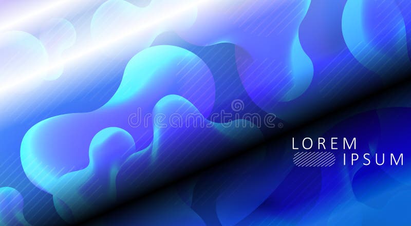 Light Blue Abstract Background with Oval Chaotic Shapes Stock Vector ...