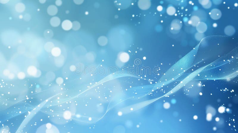 Light Blue Abstract Background with Soft Smooth Transparent Lines and ...