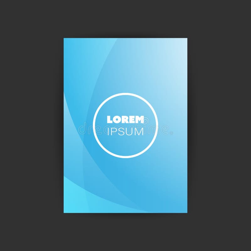 Light Blue Abstract Flyer Design Template Stock Vector - Illustration ...