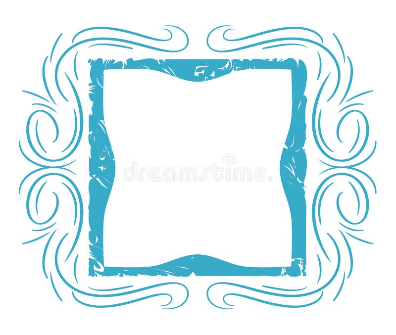 Light Blue Abstract Frame Isolated Stock Vector - Illustration of ...