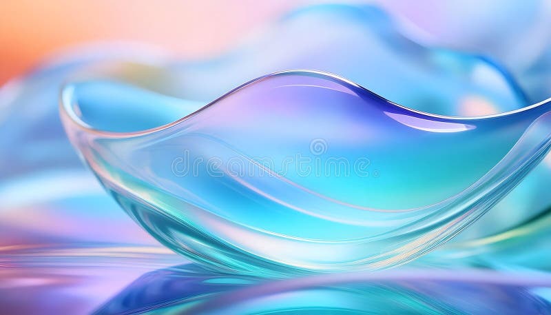 Light Blue Abstract Transparent Object that Blends Seamlessly into Its ...