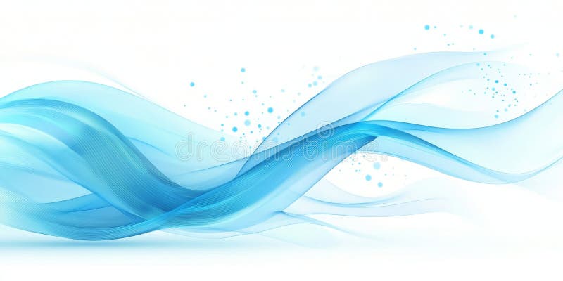 Light Blue Abstract Wave, a Digital Representation of Fluid Energy ...