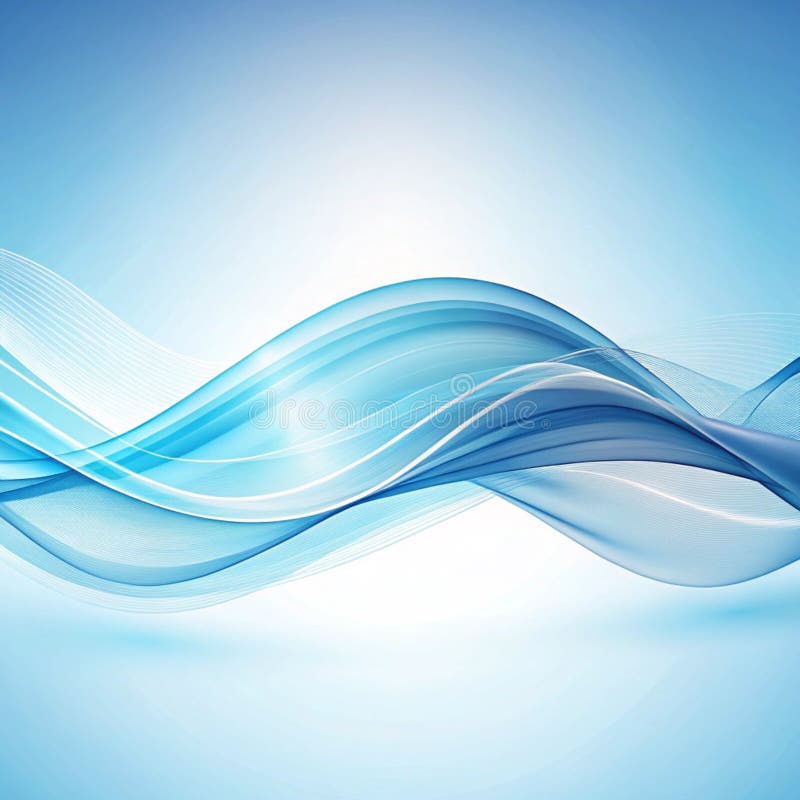Light Blue Abstract Waves Design Stock Illustration - Illustration of ...