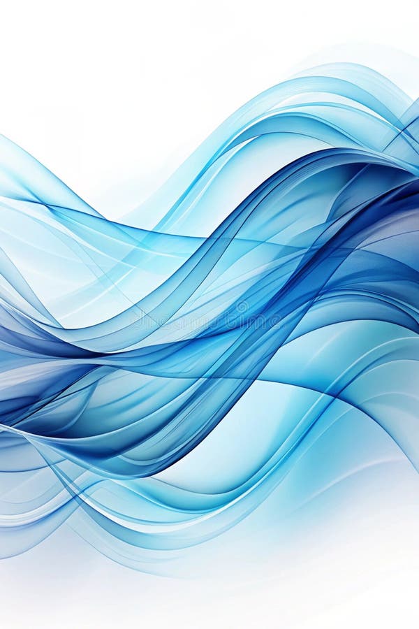Light Blue Abstract Waves Design Stock Illustration - Illustration of ...