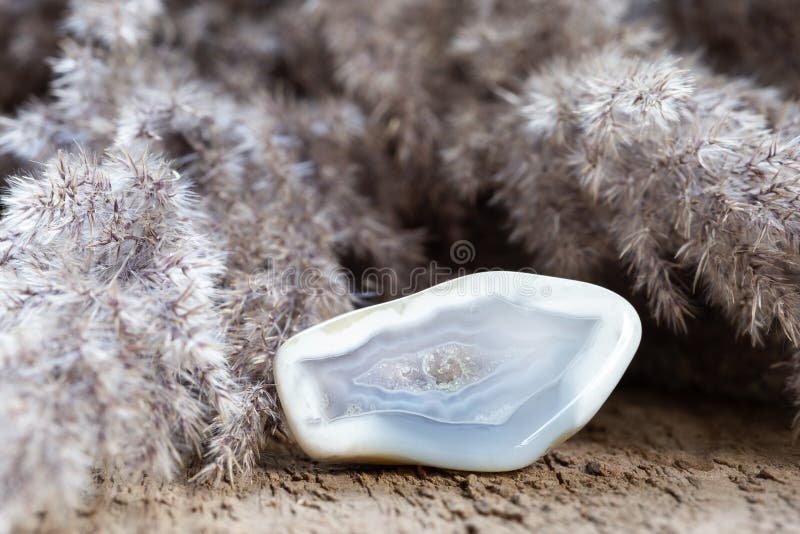 Light Blue Agate Polished Geode with Cristalline Stock Photo - Image of ...