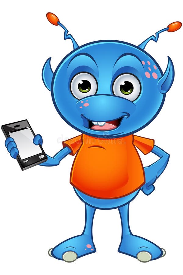 Alien Character Cartoon Illustration Stock Vector - Illustration of ...