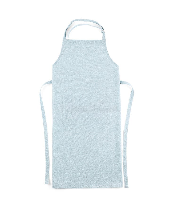 Light Blue Apron with Pattern Isolated on White, Top View Stock Image ...