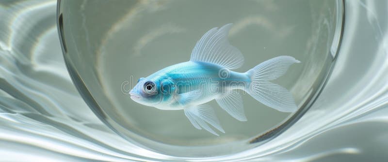 Light Blue Aquatic Creature in Aquarium Setting. Stock Photo - Image of ...