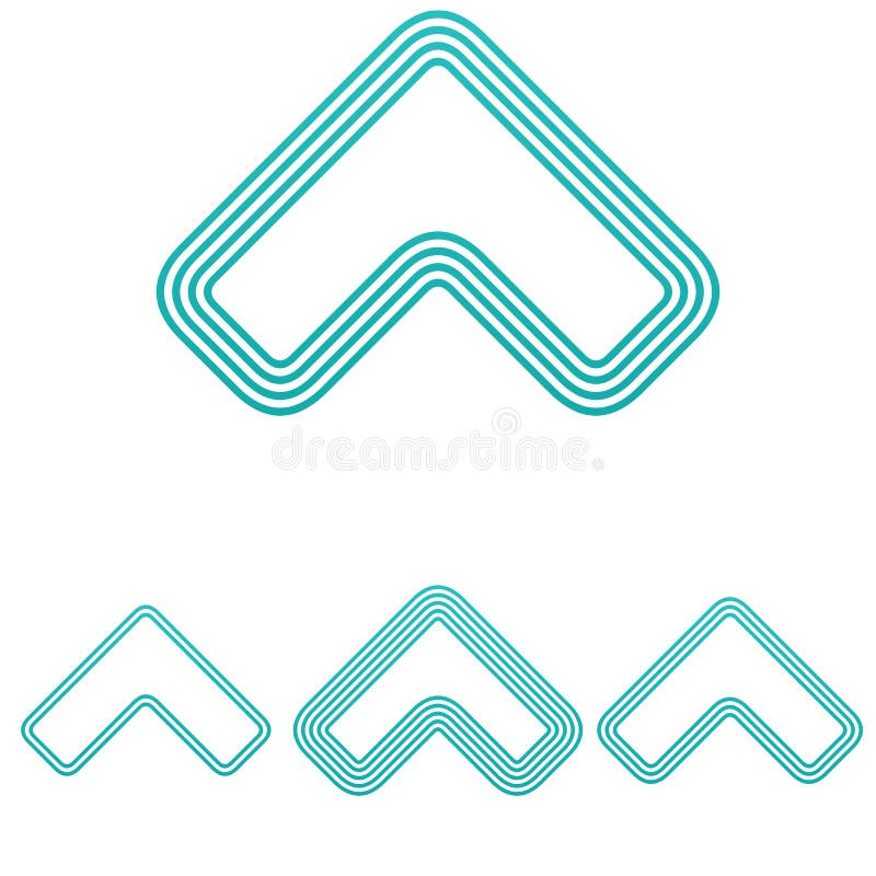 Light Blue Arrow Logo Design Set Stock Vector - Illustration of element ...