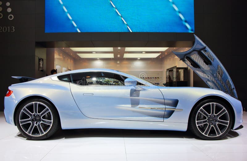 Light Blue Aston Martin ONE-77 Editorial Photo - Image of drive ...