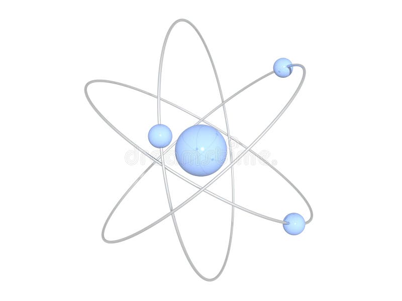 Blue Atom stock illustration. Illustration of energy, design - 7582236