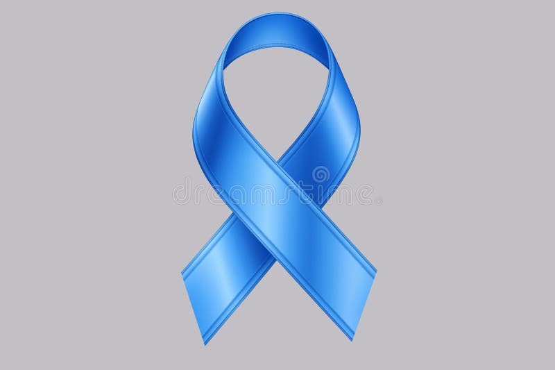 Light Blue Awareness Ribbon on Grey Background Stock Illustration ...