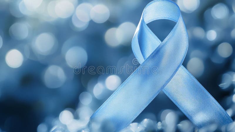 Light Blue Awareness Ribbon on Sparkling Background Stock Illustration ...