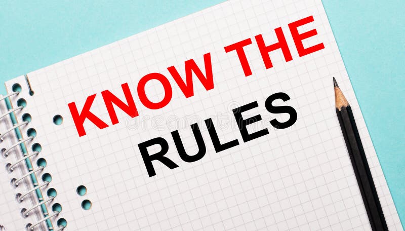 On a Light Blue Background, a Checkered Notebook with the Words KNOW ...