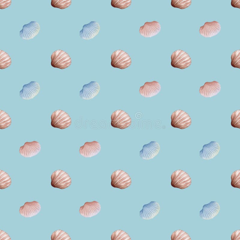Elegant Watercolor Shell Pattern for Fabric and Packaging Design ...