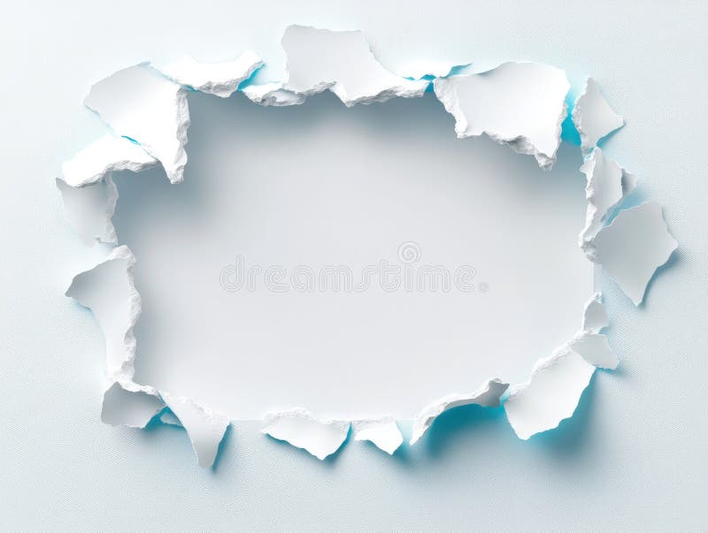 A Light Blue Background with a Ragged Edge that Creates a Frame Stock ...