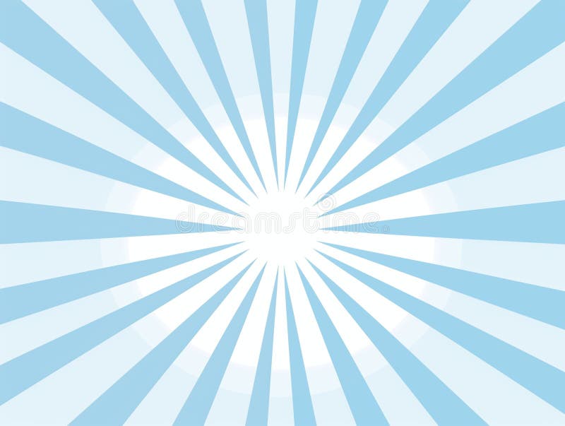 Light Blue Background with Rays of Light, Illustration, Flat Design ...