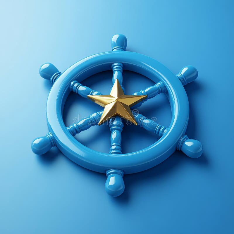 A Light Blue Background Serves As the Setting for a Maritime Theme ...