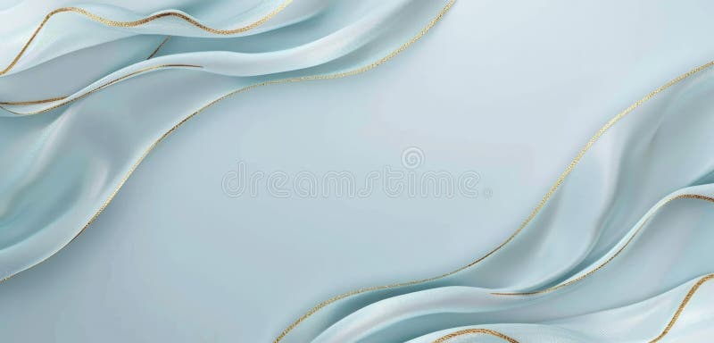 Light Blue Background with a Light Silver Gradient and Golden Lines in ...
