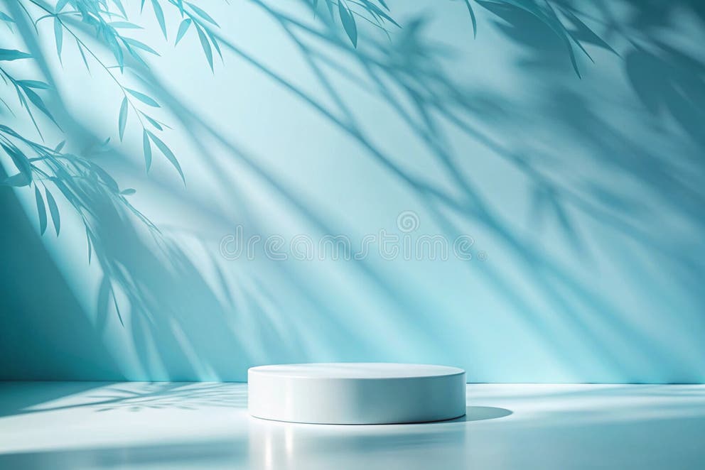 Light Blue Background with Tree Shadow Stock Illustration ...