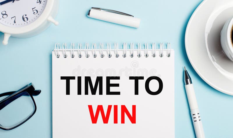 On a Light Blue Background, a White Cup with Coffee, a White Alarm ...