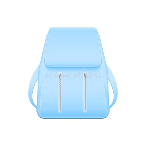 Light Blue Backpack Composition Stock Vector - Illustration of personal ...