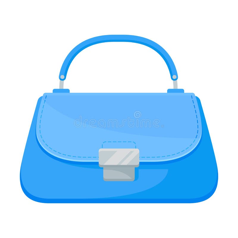Light Blue Bag. Vector Illustration on a White Background. Stock Vector ...