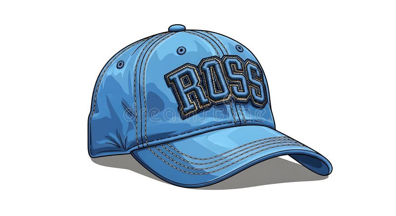 A Light Blue Baseball Cap with the Name Ross Stitched on the Front ...