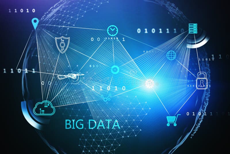 Data Interface Explorer Astronaut Stock Illustration - Illustration of ...