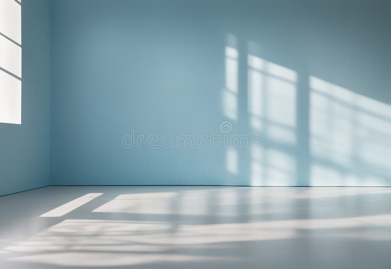 Light Blue Blurred Wall with a Smooth Floor and a Beautiful Openwork ...