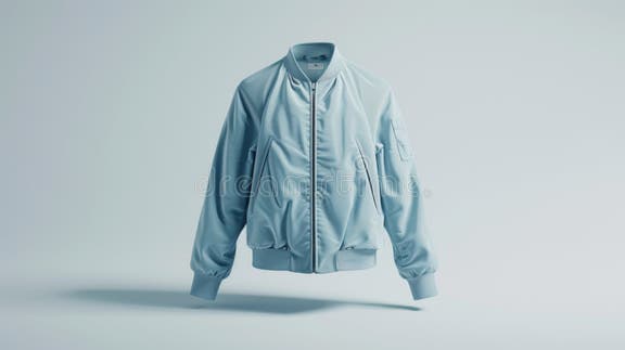 Light Blue Bomber Jacket - Generative AI Stock Photo - Image of modern ...