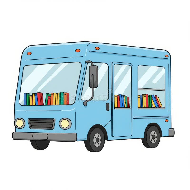 Blue Bookmobile Stock Illustrations – 6 Blue Bookmobile Stock ...