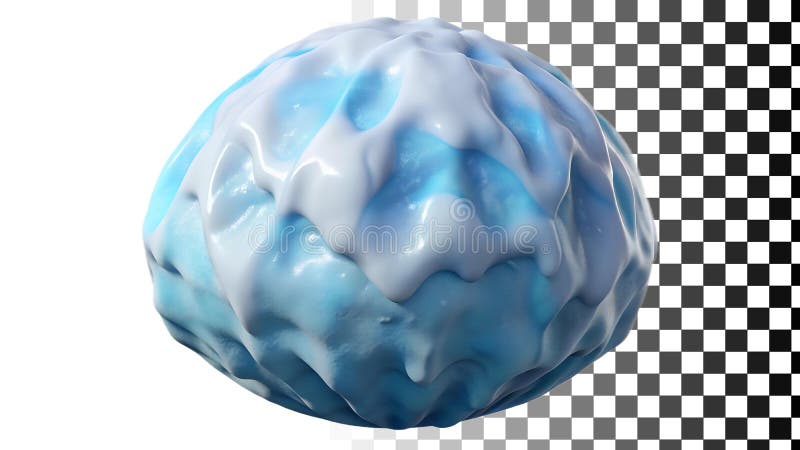 Light Blue Brain, Conceptual Icon for Ideas and Intelligence Png ...
