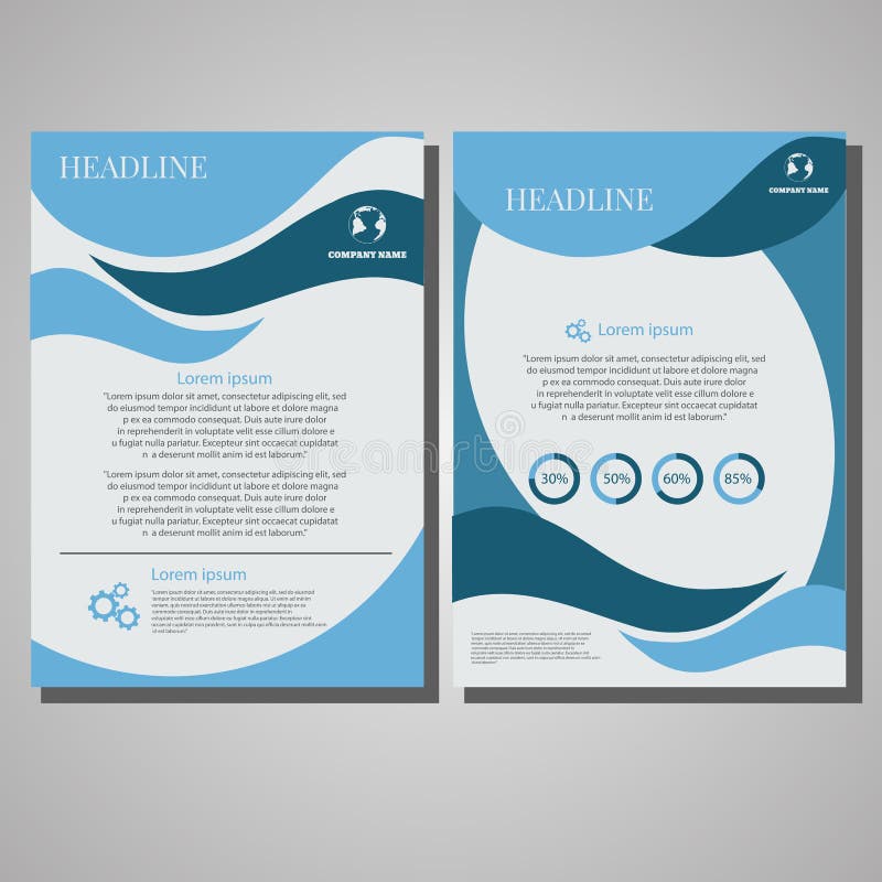 Light Blue Brochure Flyer Design Layout Template, Size A4 Stock Vector ...