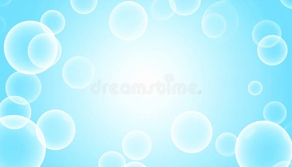 Light Blue Bubbles Background Stock Illustration - Illustration of ...