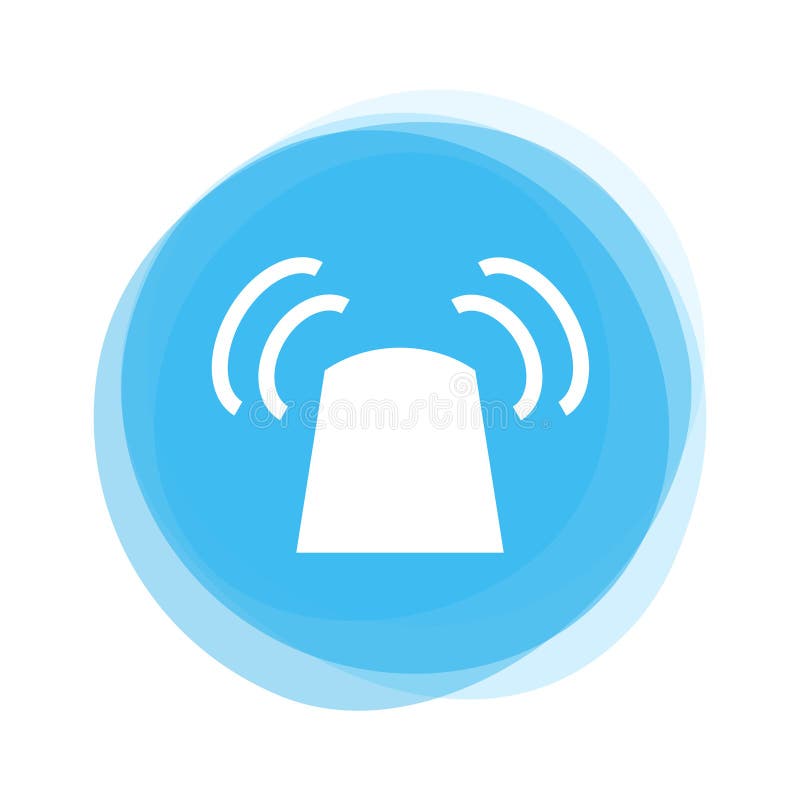 Light blue Button: Alarm stock illustration. Illustration of call ...