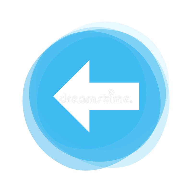Light Blue Button: Arrow Left Stock Illustration - Illustration of ...