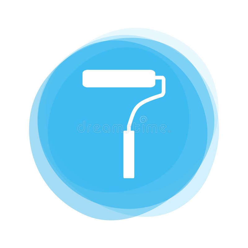 Light blue Button: Brush stock illustration. Illustration of icon ...