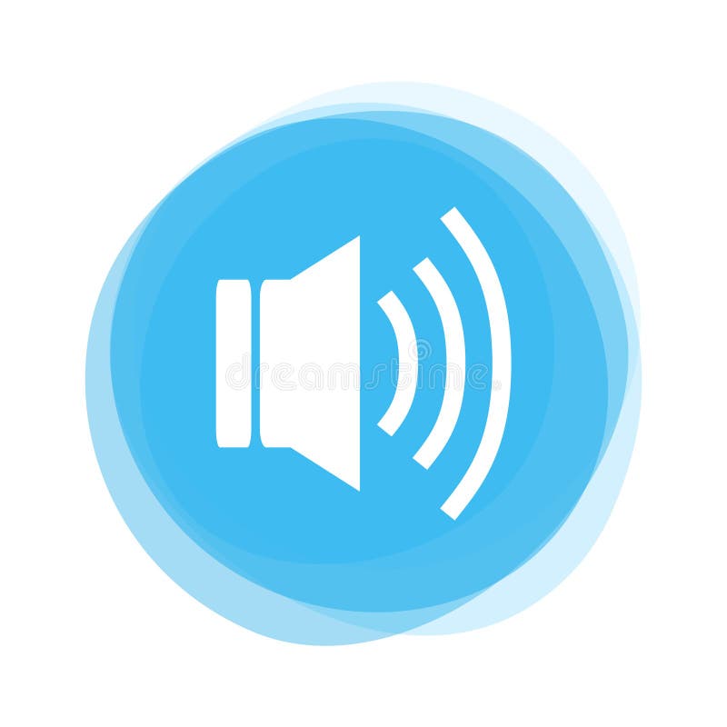 Light blue Button: Speaker stock illustration. Illustration of ...