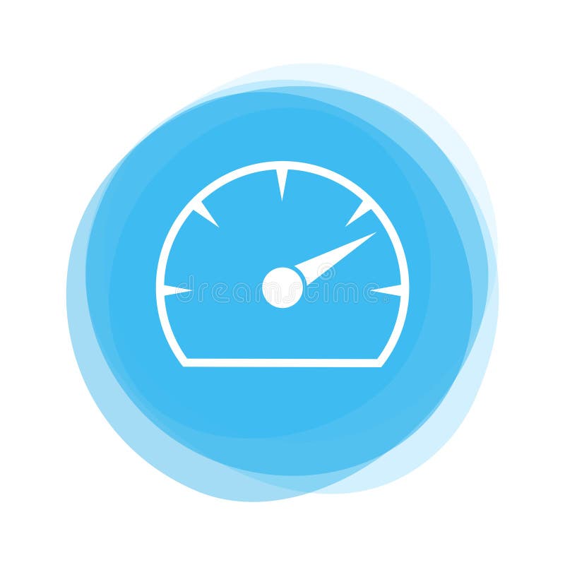 Light Blue Button: Speedometer Stock Illustration - Illustration of ...