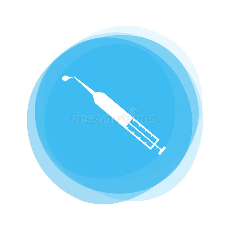 Light blue Button: Syringe stock illustration. Illustration of clinical ...