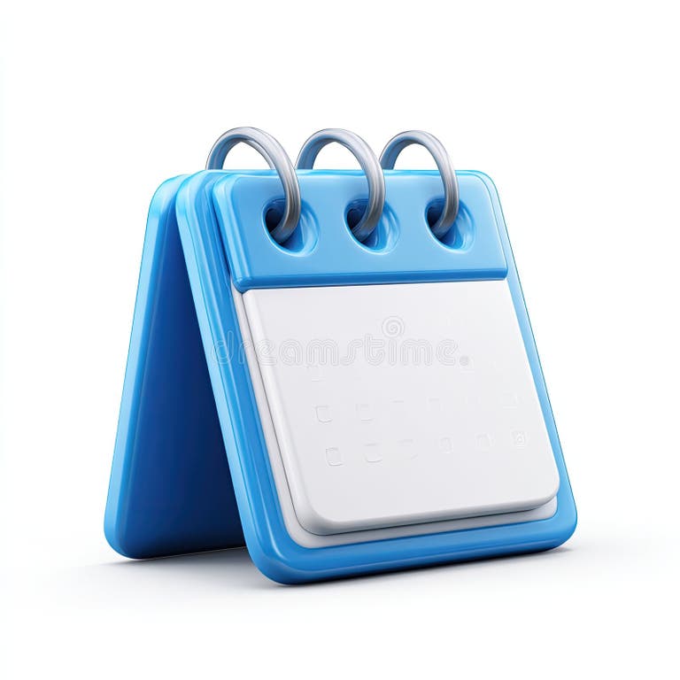 Blue Desk Calendar Icon stock illustration. Illustration of graphic ...