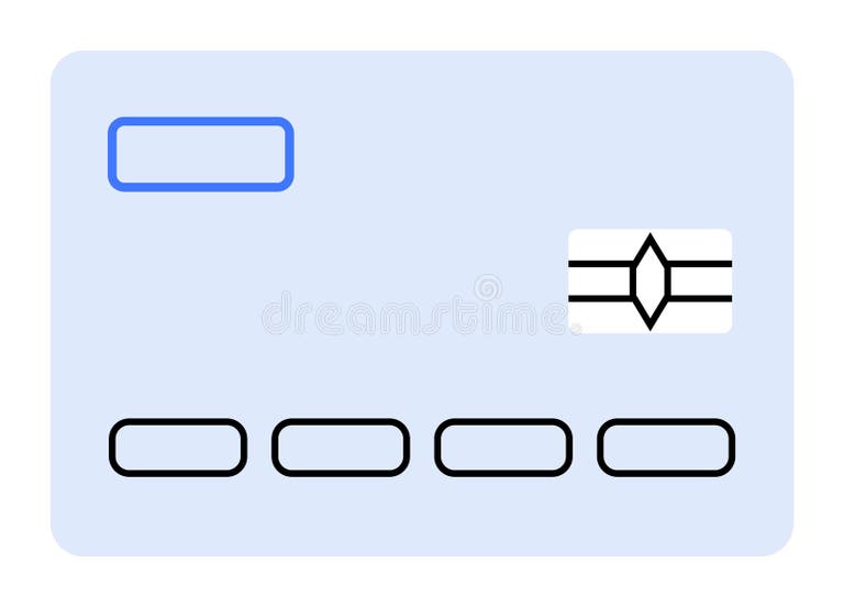 Light Blue Card with Blue Rectangle, Black Rectangles, and Geometric ...