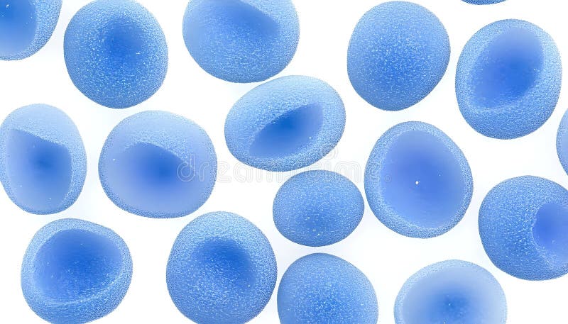 AI-Generated Blue Cells stock illustration. Illustration of microscopic ...