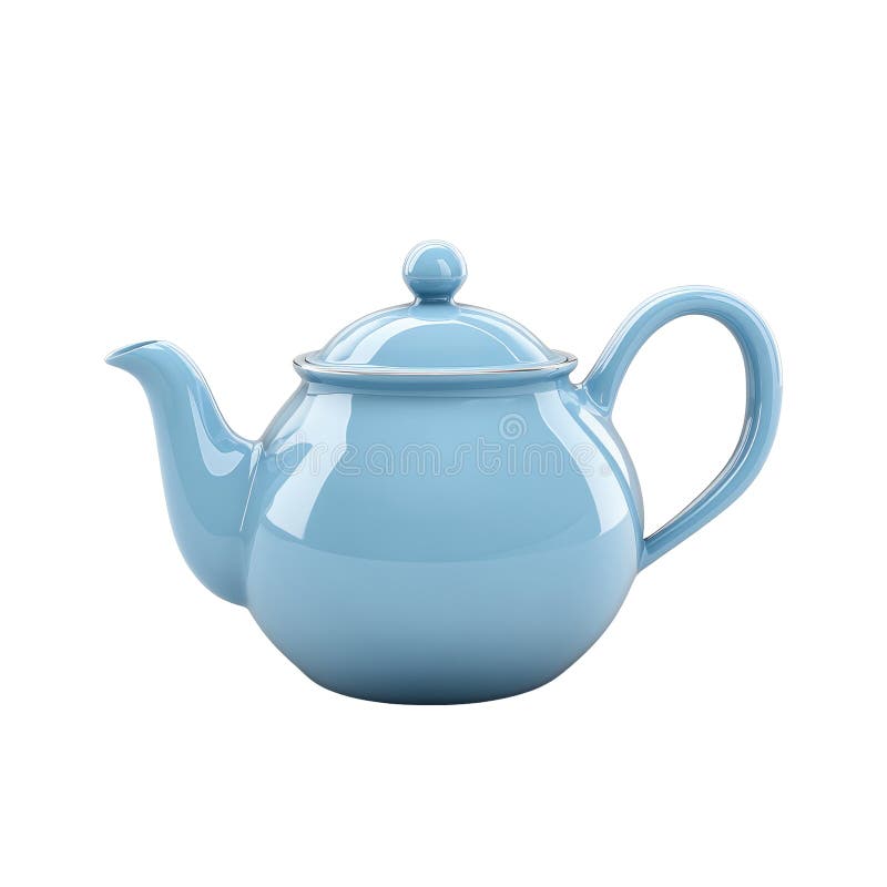 Elegant Light Blue Ceramic Teapot, Perfect for Afternoon Tea Stock ...