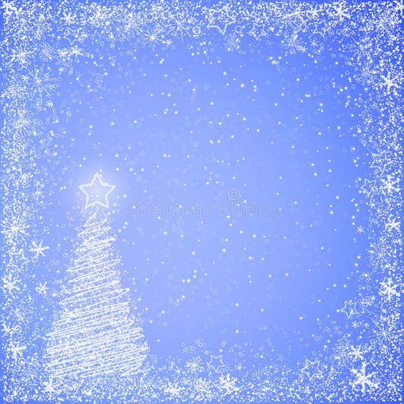 Light Blue Christmas Background Stock Illustration - Illustration of ...