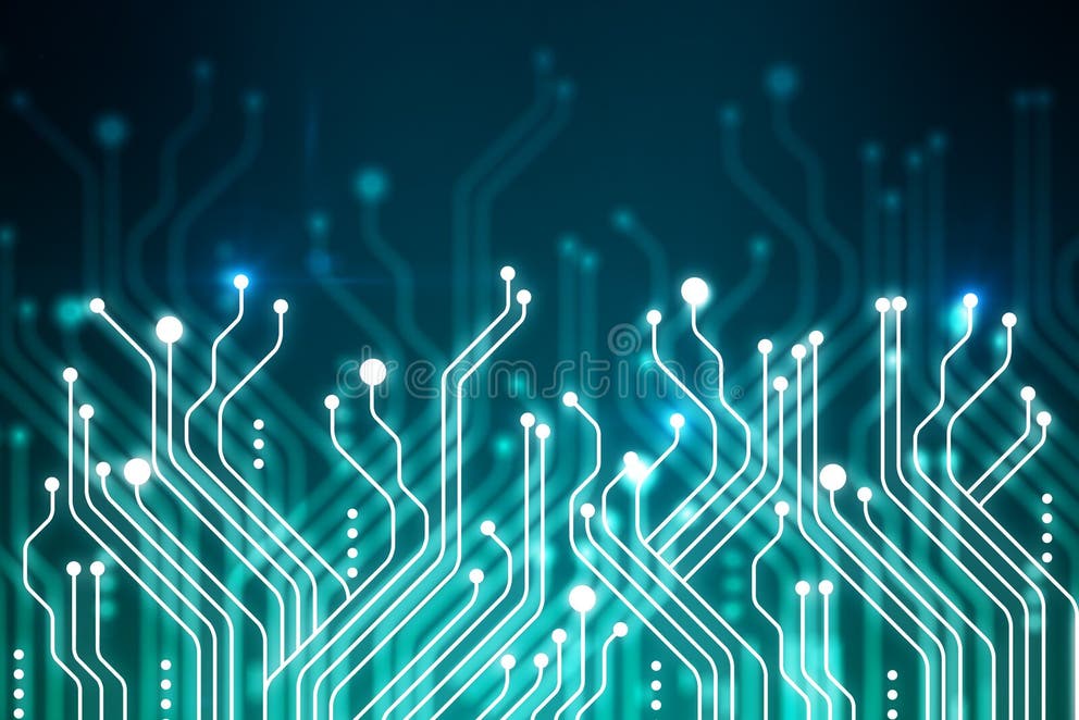 Light Blue Circuits Background Stock Illustration - Illustration of ...